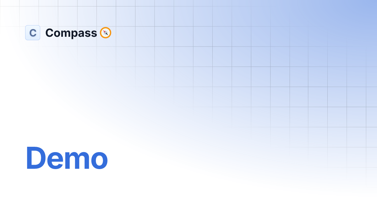 Demo | Compass 🧭